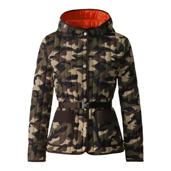Mackage Raja-camo Light Down Jacket With Adjustable Belt