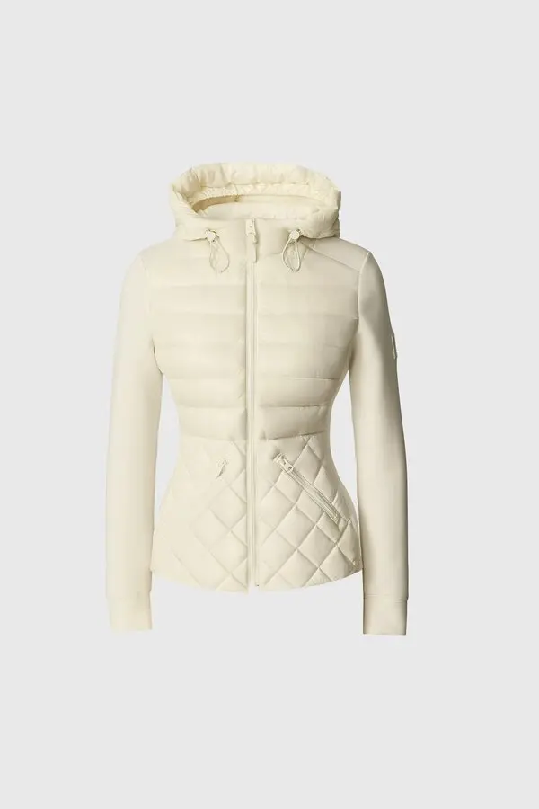 Mackage Agatha Quilted Mixed-media Jacket - Cream