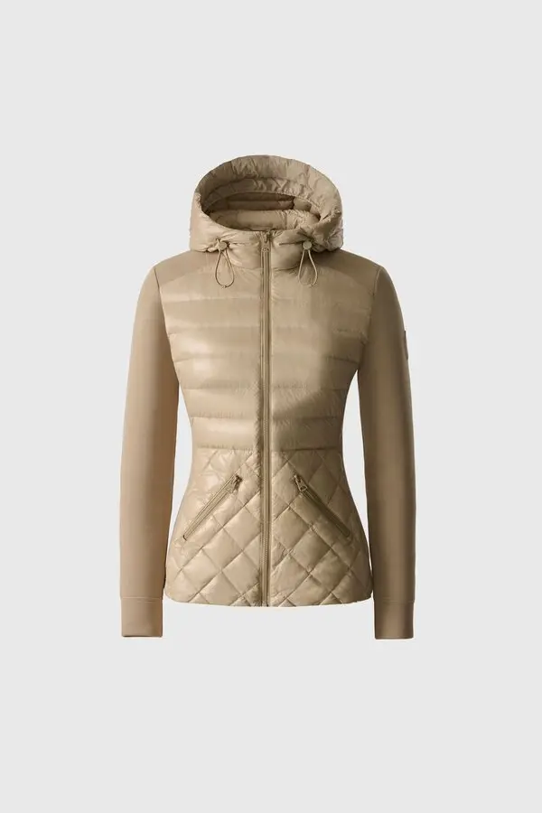 Mackage Agatha Quilted Mixed-media Jacket - Light Camel