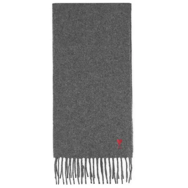 Ami Wool Scarf - Gris Fonce