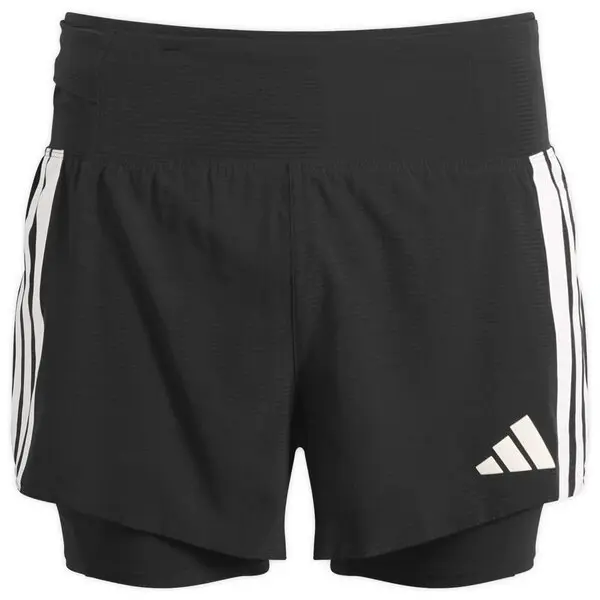 ADIDAS RUNNING Adizero Running 2-in-1 Gel Pocket Shorts - Black