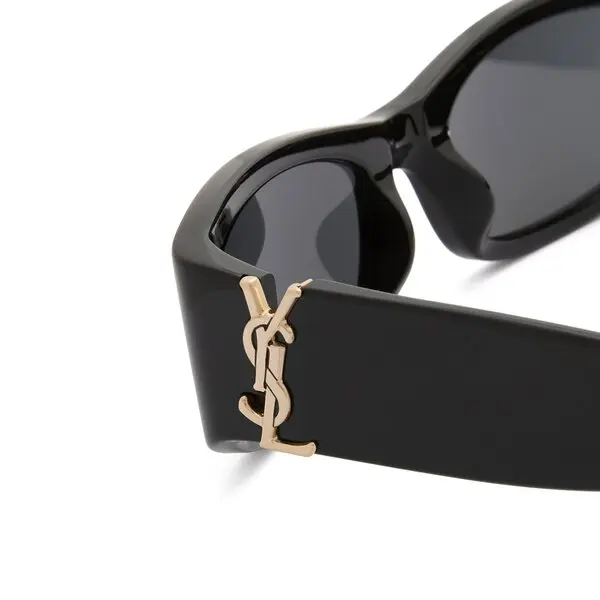 Saint Laurent Acetate Rectangle Sunglasses - Black