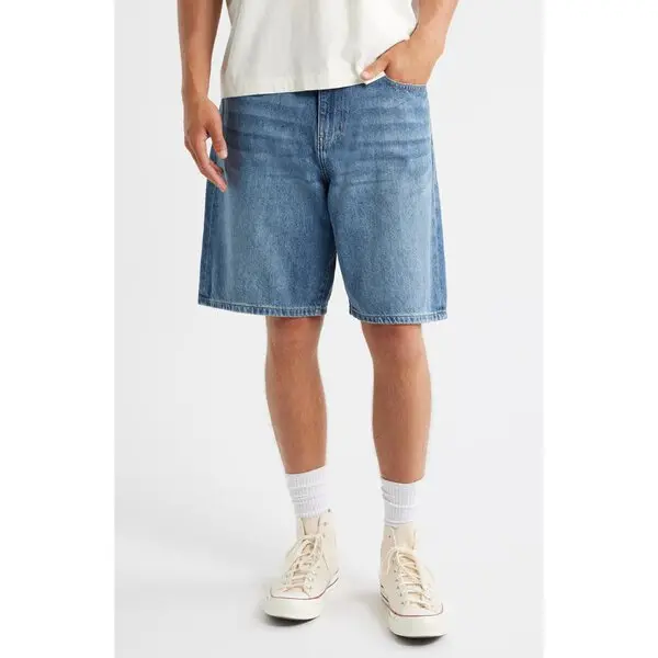 PACSUN Jay Ii Baggy Denim Shorts - Medium Indigo