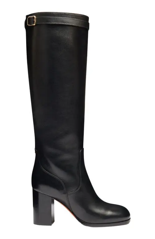 Santoni Leather High-heel Boots