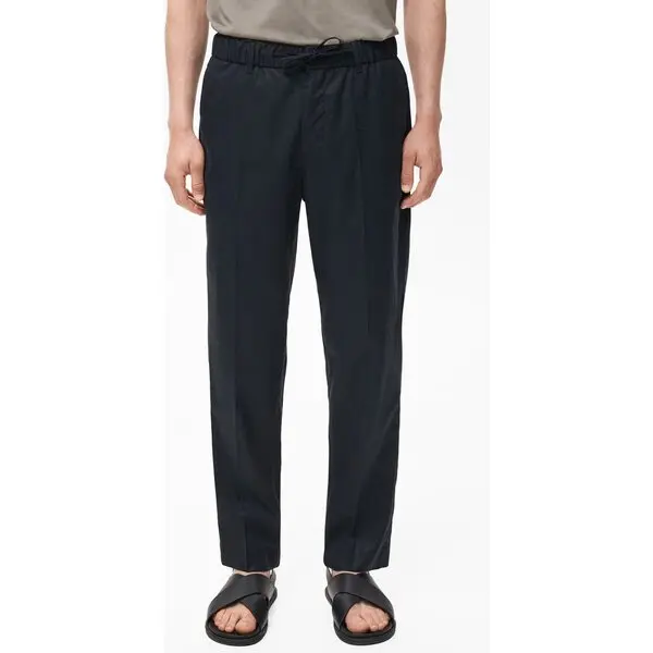 Mango Slim Fit Drawstring Waist Trousers