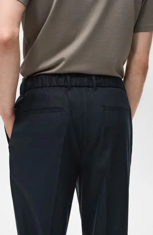 Mango Slim Fit Drawstring Waist Trousers