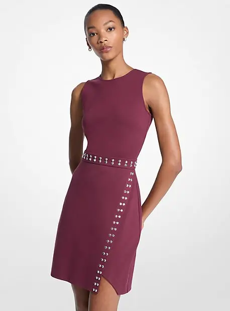 Michael Kors Studded Mini Dress - Red