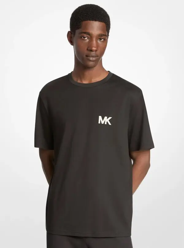 Michael Kors Logo Appliqué Cotton T-shirt - Black