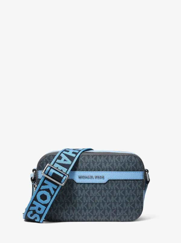 Michael Kors Hudson Signature Logo Camera Crossbody Bag - Blue