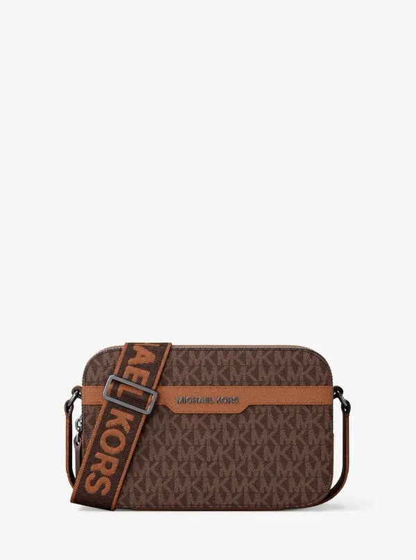 Michael Kors Hudson Signature Logo Camera Crossbody Bag - Brown