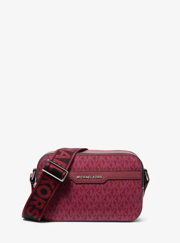Michael Kors Hudson Signature Logo Camera Crossbody Bag - Red