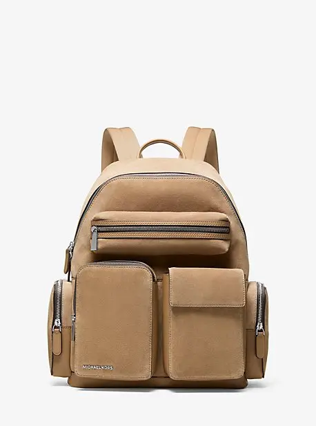 Michael Kors Dakota Suede Cargo Backpack - Natural
