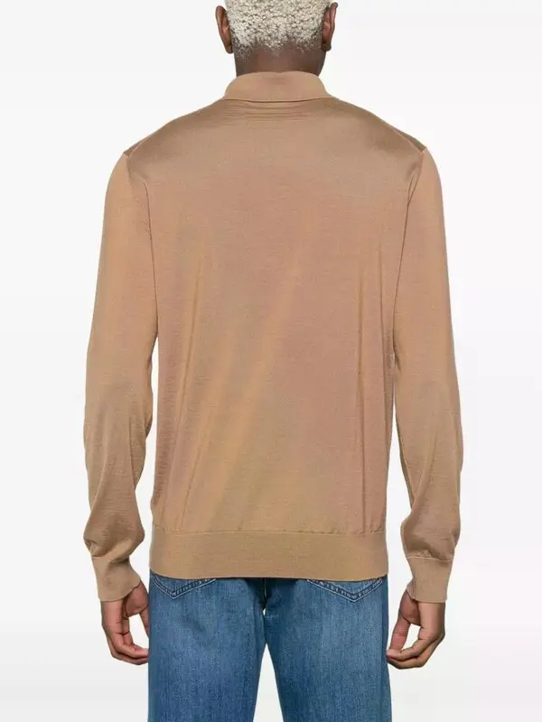 Zegna Fine-knit Polo Shirt - Brown
