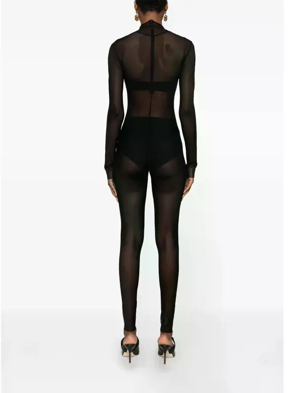Norma Kamali Roll-neck Slim-cut Catsuit - Black