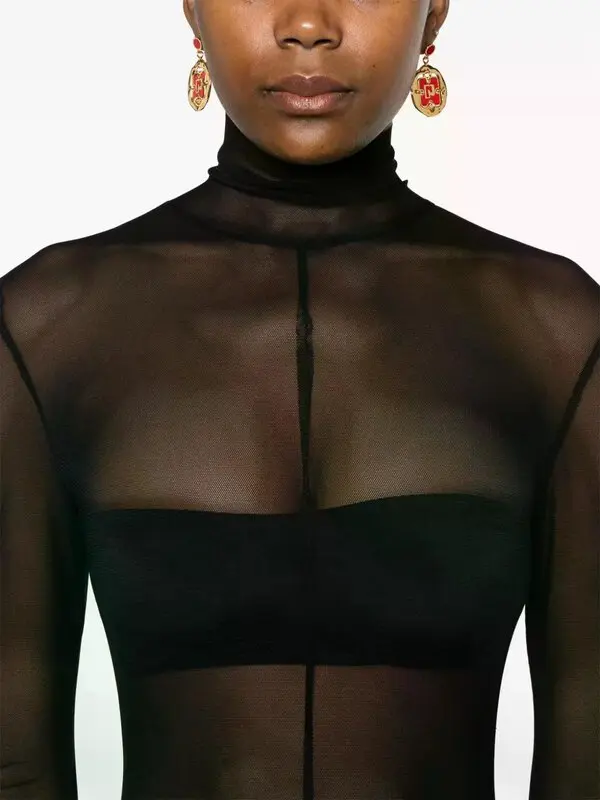 Norma Kamali Roll-neck Slim-cut Catsuit - Black