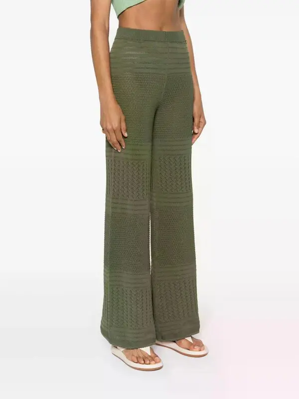 TWINSET Pointelle Knit Palazzo Pants