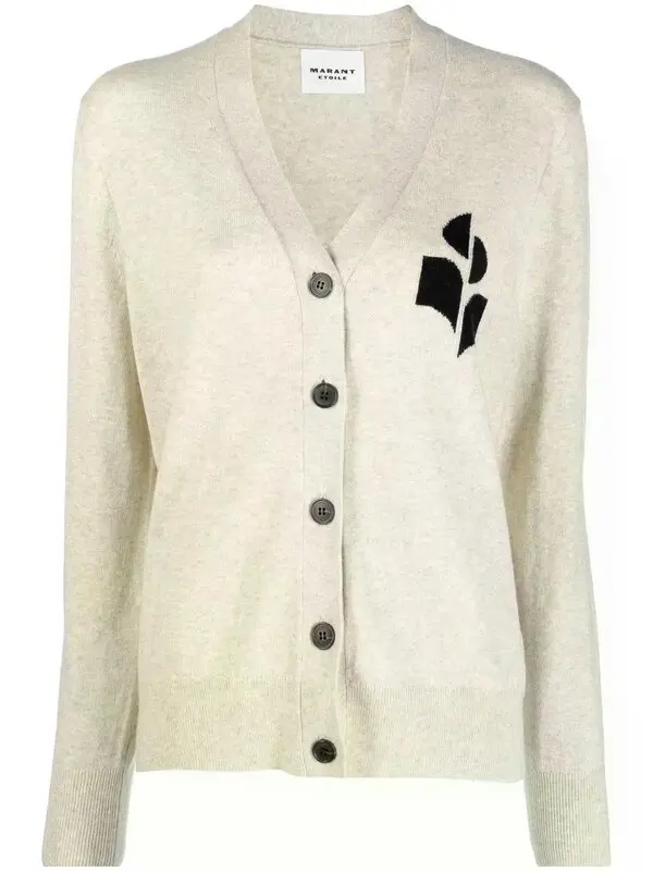 MARANT ETOILE Karin Logo-intarsia Cardigan