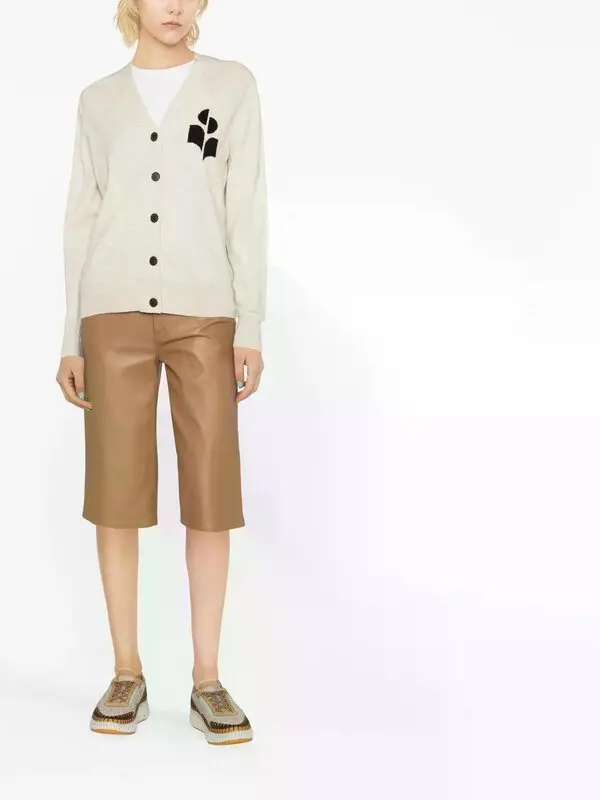 MARANT ETOILE Karin Logo-intarsia Cardigan