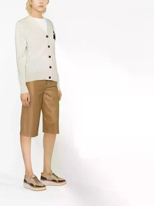 MARANT ETOILE Karin Logo-intarsia Cardigan