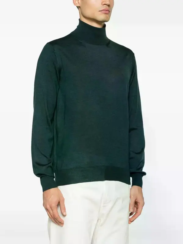 CRUCIANI Cashmere Blend Roll-neck Jumper - Green