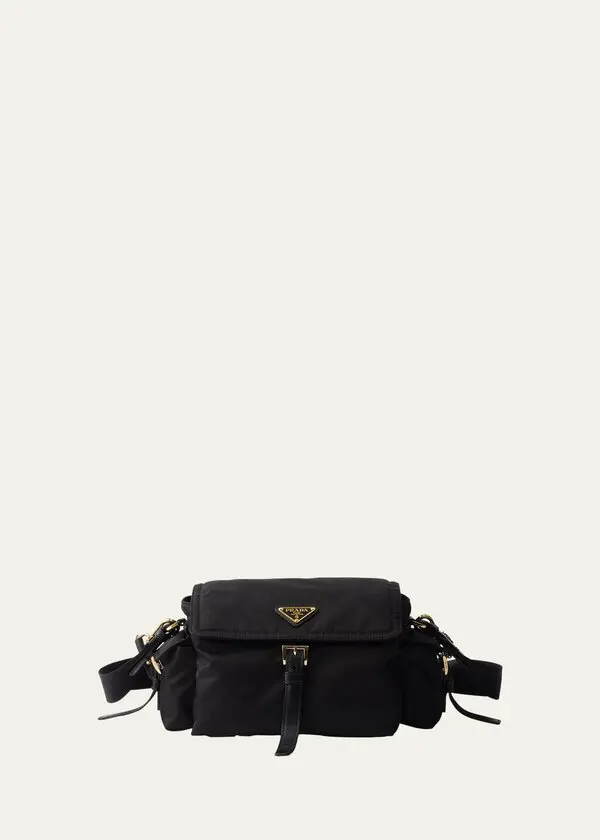 Prada Explore Medium Re-nylon Shoulder Bag - Nero