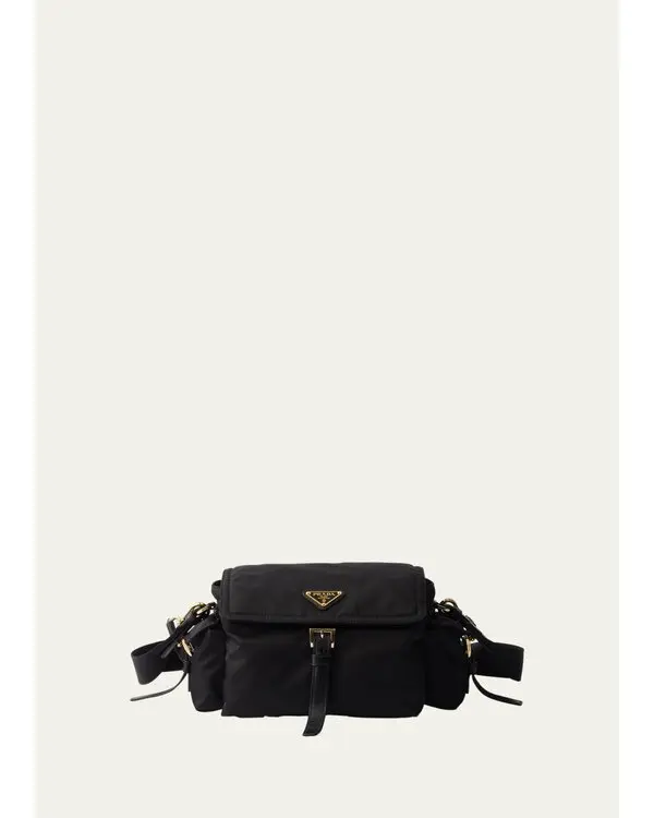 Prada Explore Medium Re-nylon Shoulder Bag - Nero