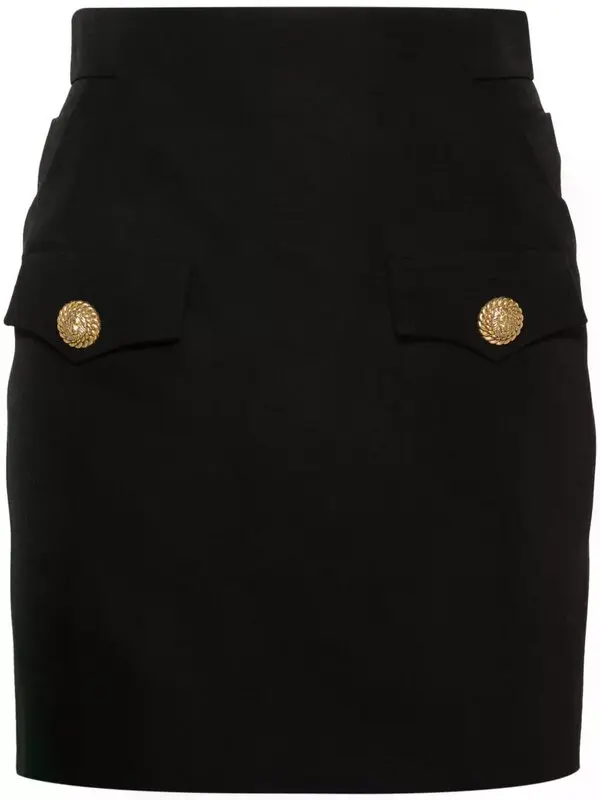 Balmain Virgin Wool Mini Skirt