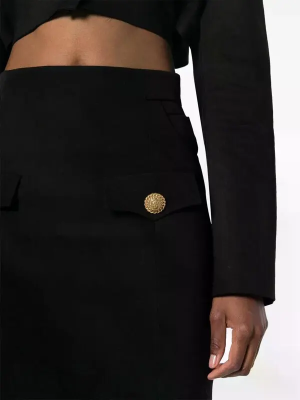 Balmain Virgin Wool Mini Skirt