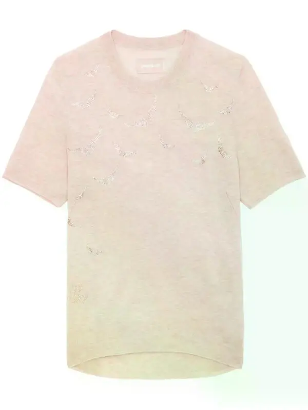 Zadig&Voltaire Cashmere Top With Crystal Embellishments