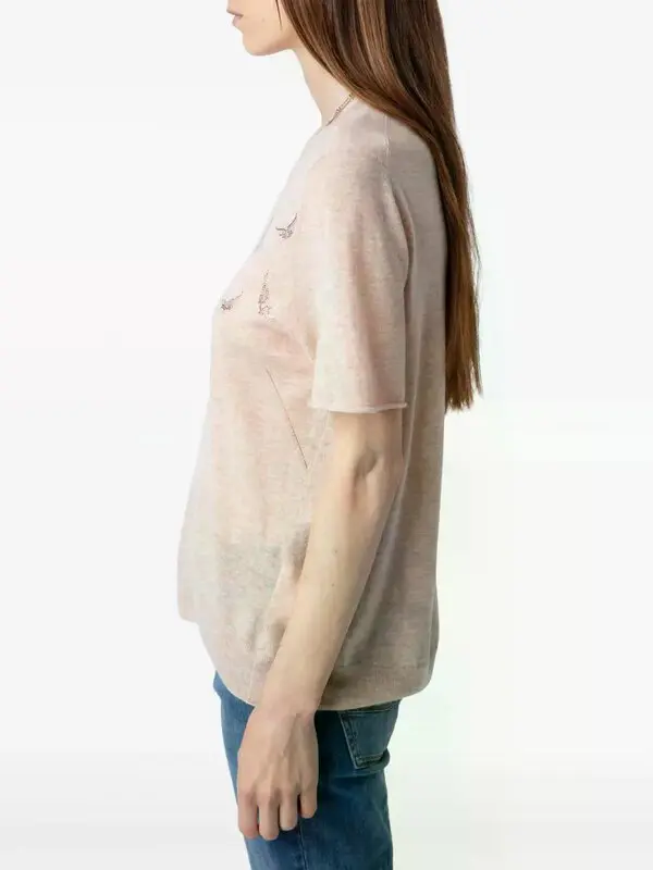 Zadig&Voltaire Cashmere Top With Crystal Embellishments