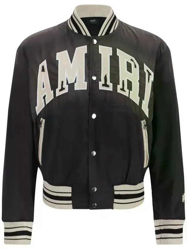 Amiri Sun-faded Bomber Jacket - Black