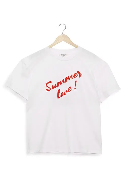 GOTTEX BEACH LIFE Printed Cotton T-shirt - Wh/bordo