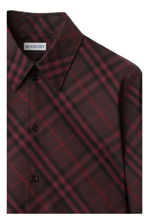 Burberry Slim Fit Check Cotton Shirt