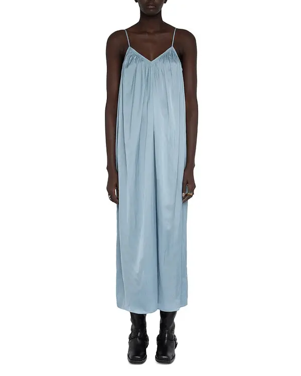 Zadig&Voltaire Ristym Satin Maxi Dress - Sky