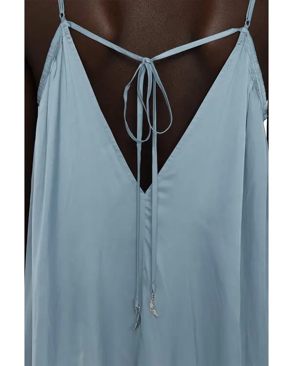 Zadig&Voltaire Ristym Satin Maxi Dress - Sky
