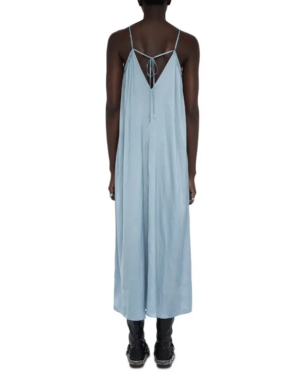 Zadig&Voltaire Ristym Satin Maxi Dress - Sky