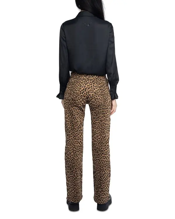 Zadig&Voltaire Evy High-rise Leopard Print Jeans
