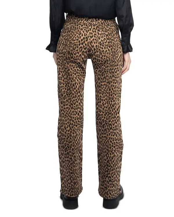 Zadig&Voltaire Evy High-rise Leopard Print Jeans