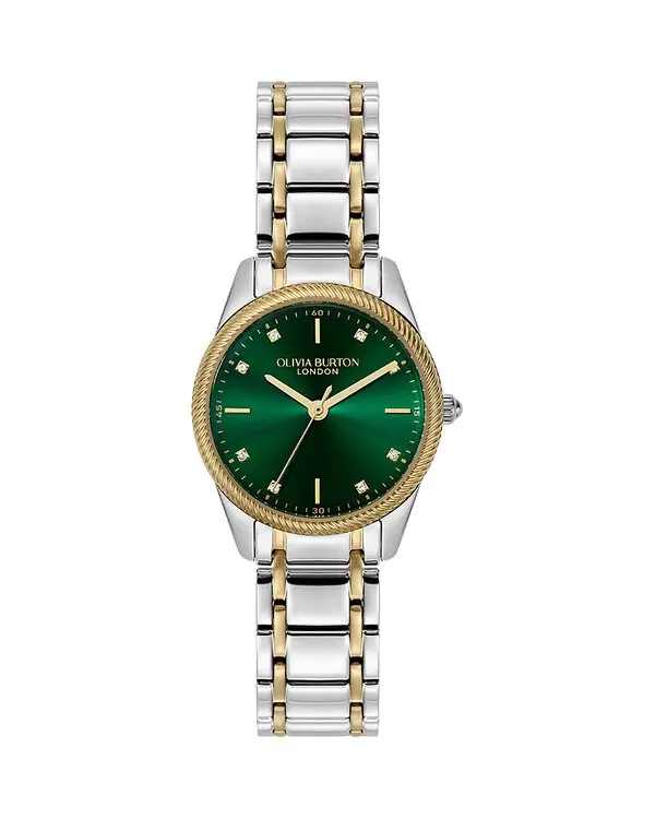 OLIVIA BURTON Egerton 28mm Watch - Green/two Tone