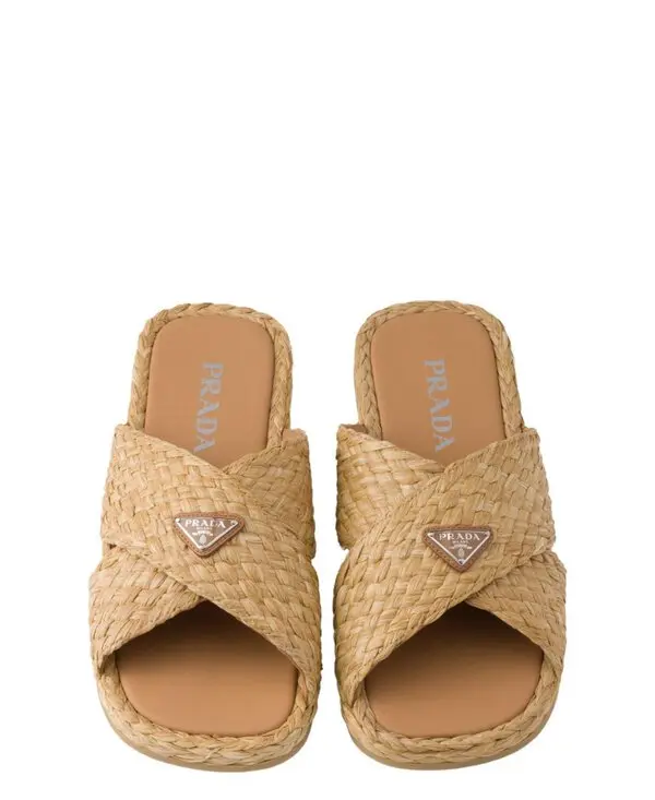 Prada Raffia Sandals