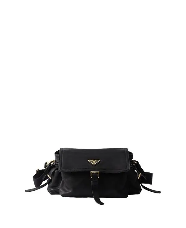 Prada Nappa Leather Shoulder Bag - Black