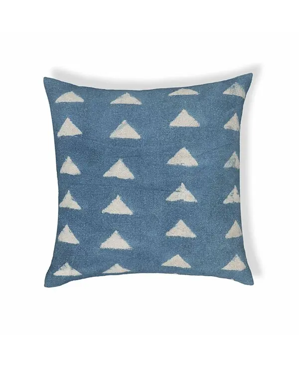 TOV FURNITURE Cotton 20 Inch Square Accent Pillow - Indigo