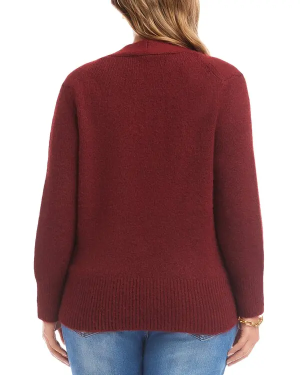 Karen Kane Wrap Sweater - Wine