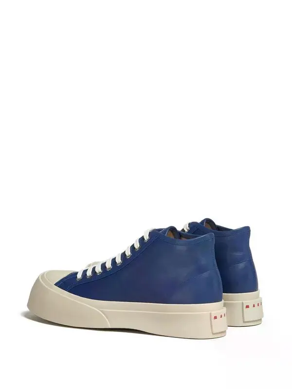 Marni Leather Mid-top Sneakers - Blue