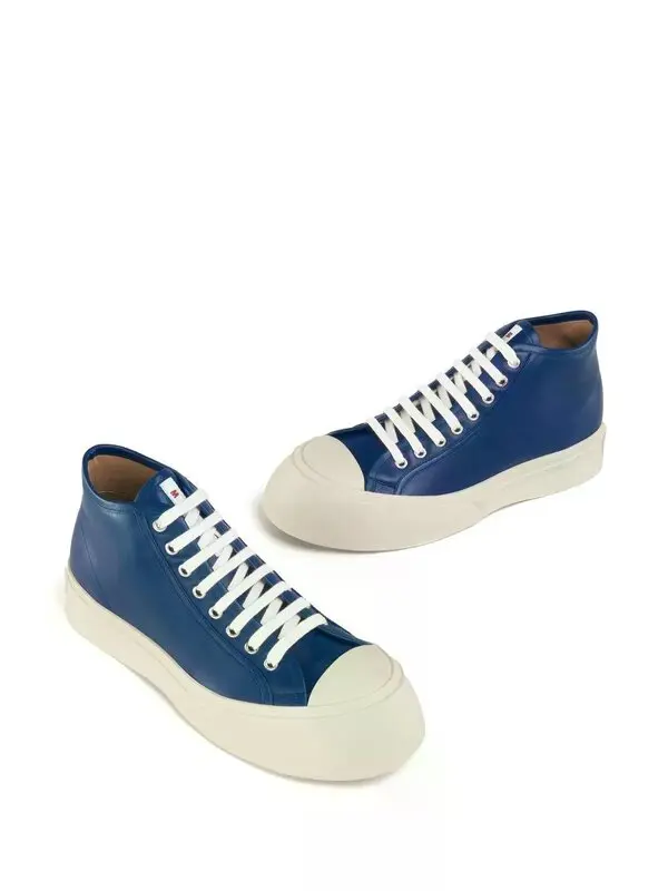 Marni Leather Mid-top Sneakers - Blue