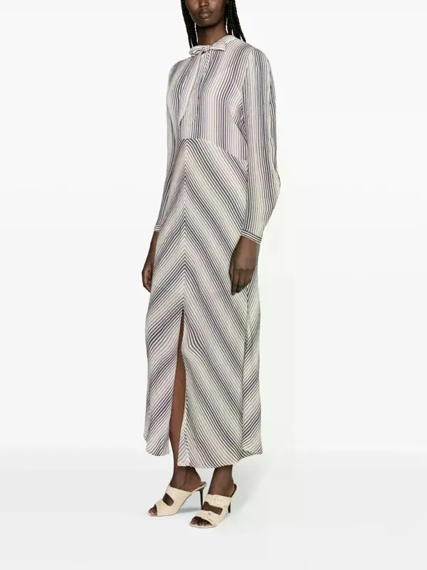 TWINSET Striped V-neck Shirt Dress
