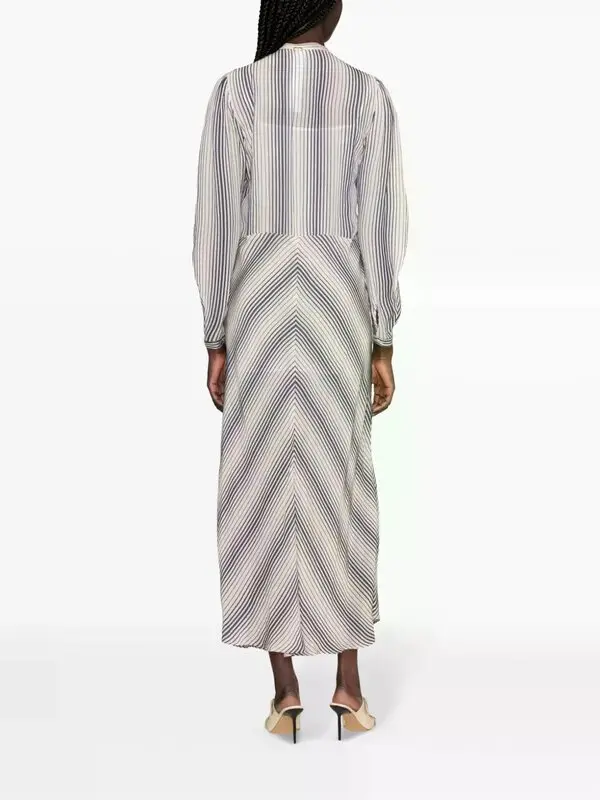 TWINSET Striped V-neck Shirt Dress