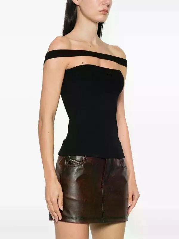 COURREGES Logo-embroidered Top