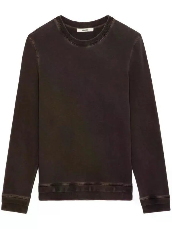 Zadig&Voltaire Chevron-embroidered Organic-cotton Sweatshirt