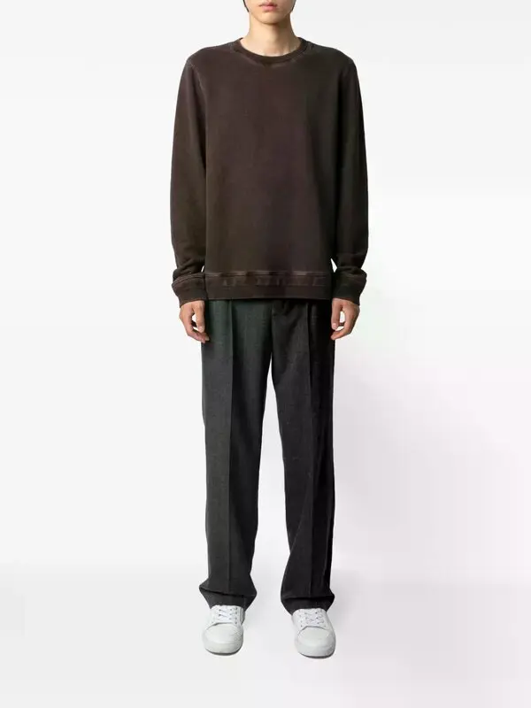 Zadig&Voltaire Chevron-embroidered Organic-cotton Sweatshirt